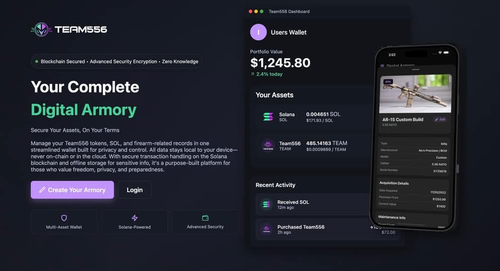 Team556 | 2A Cryptocurrency on Solana